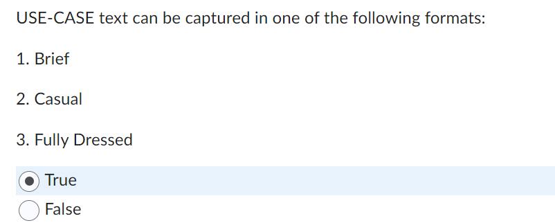 Solved The USE-CASE text is used to complement the USE-CASE | Chegg.com