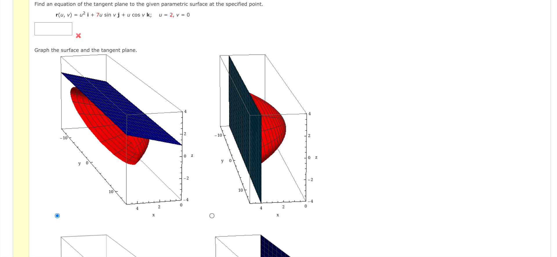 Solved Find an equation of the tangent plane to the given | Chegg.com