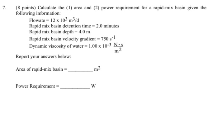 Solved 7. 8 points) Calculate the () area and (2) power | Chegg.com