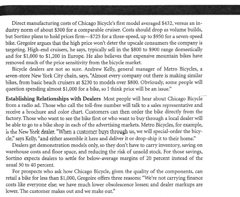 Solved Building a Better Bicycle John Sortino was disgusted | Chegg.com