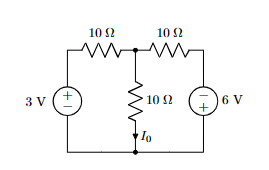 Solved Use Thevenin’s theorem to find I0: | Chegg.com