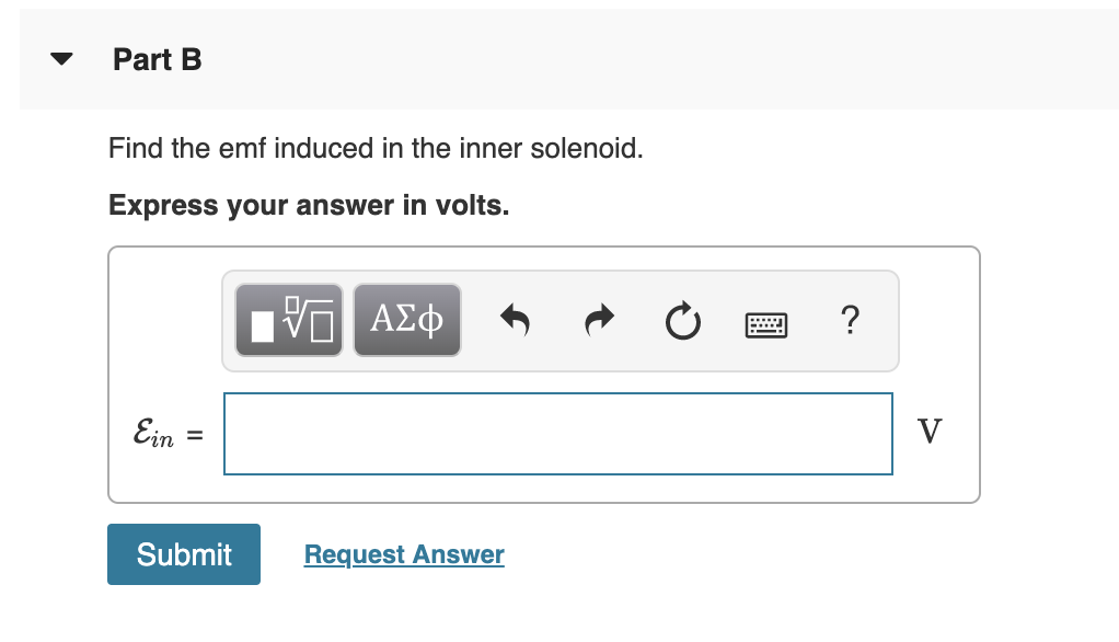 Solved One solenoid is centered inside another. The outer | Chegg.com