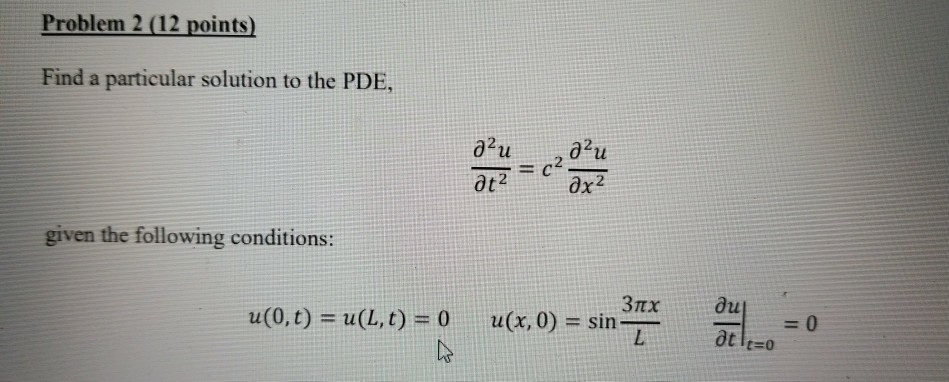 Solved Problem 2 (12 points) Find a particular solution to | Chegg.com Solved Problem 2 (12 points) Find a particular solution to | Chegg.com