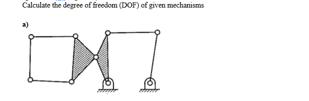 Solved Calculate the degree of freedom (DOF) of given | Chegg.com
