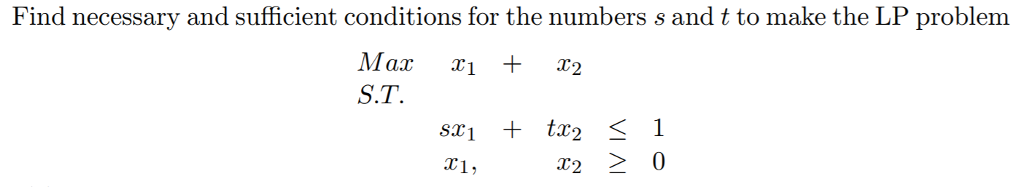 Solved (a) have an optimal solution; (b) be infeasible; | Chegg.com