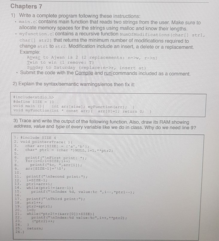 Solved Chapters 7 1 Write A Complete Program Following Chegg
