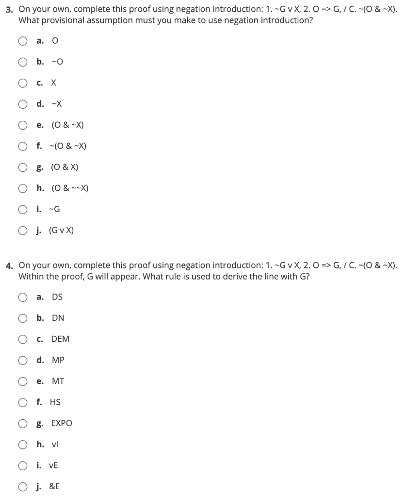 Solved 3. On your own, complete this proof using negation | Chegg.com