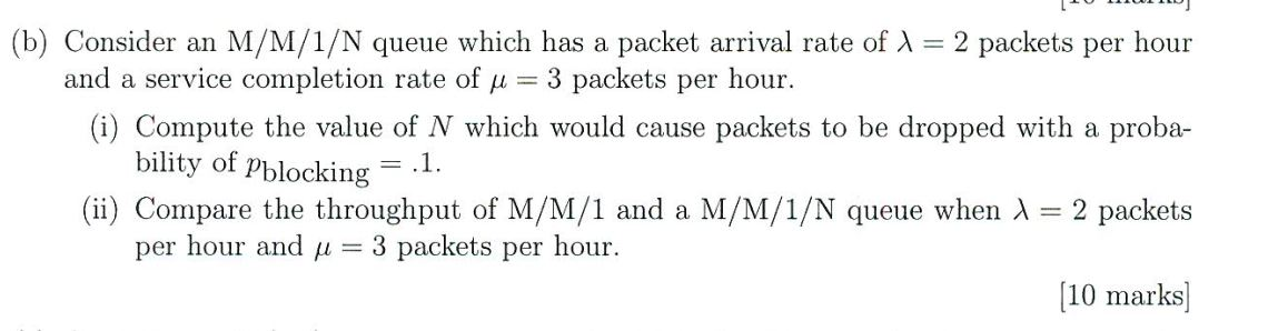 A M/M/1 queueing system is in a steady-state | Chegg.com