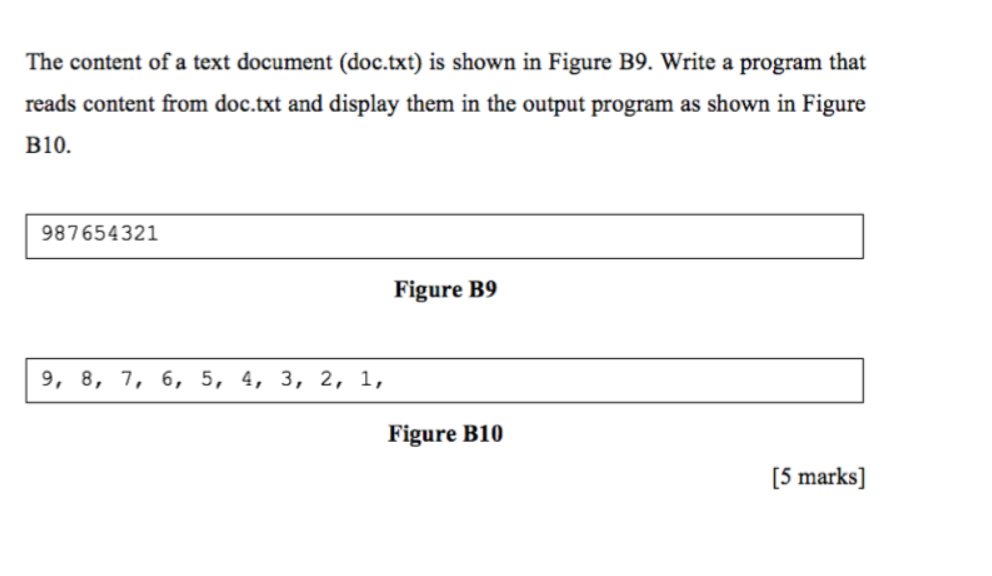 Solved The content of a text document (doc.txt) is shown in | Chegg.com