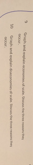 Solved and explain economies of scale. Discuss the three | Chegg.com