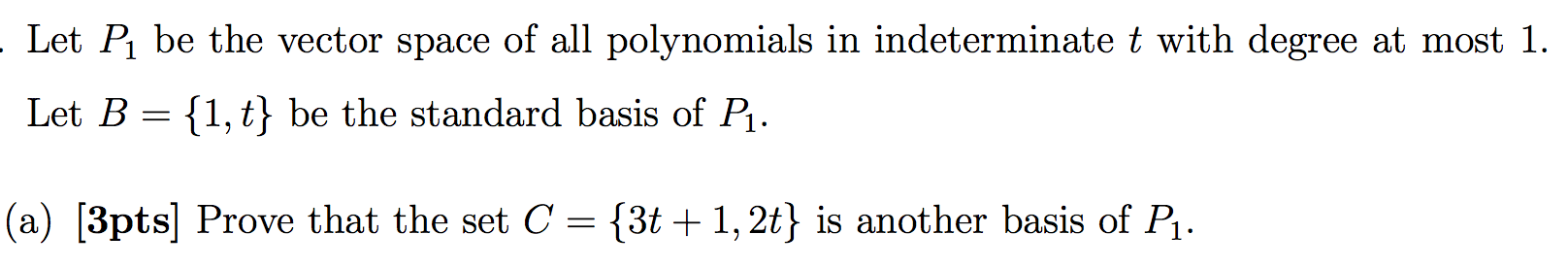 Solved - Let Pi be the vector space of all polynomials in | Chegg.com