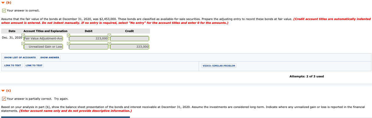 Solved Problem 16-01A a-c (Part Level Submission) (Video) | Chegg.com