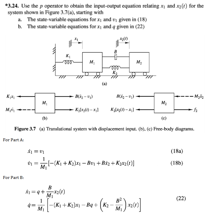 Solved *3.24. Use the p operator to obtain the input-output | Chegg.com