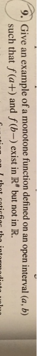 Solved Give an example of a monotone function defined on an | Chegg.com