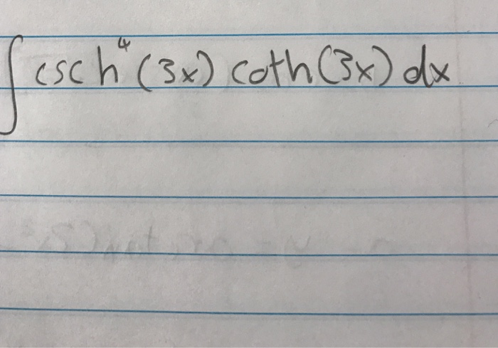 Solved Find indefinite integral (hyperbolic function) | Chegg.com