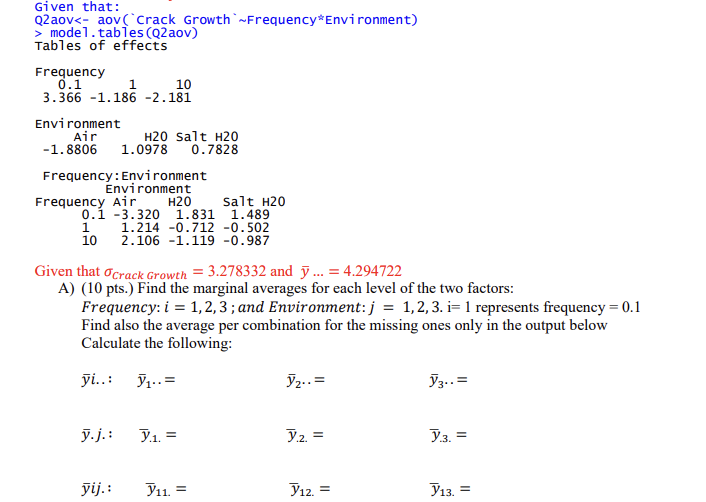 Solved Given that: Q2aov