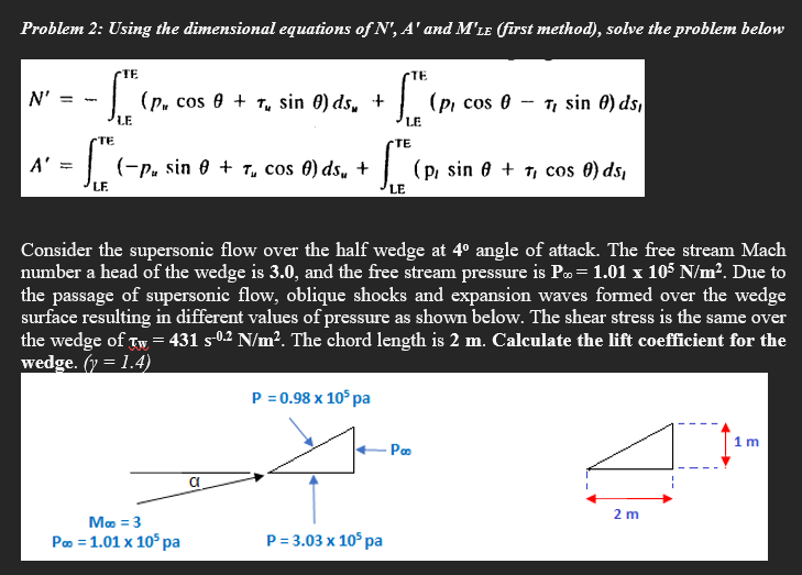 Solved Problem 2: Using the dimensional equations of N′,A′ | Chegg.com