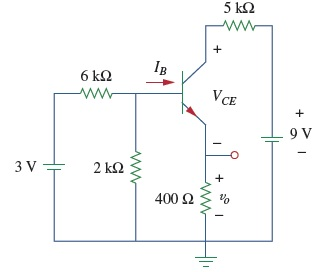 Solved For the given transistor circuit, find IB, VCE, and | Chegg.com