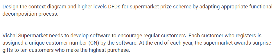 Solved Design the context diagram and higher levels DFDs for | Chegg.com