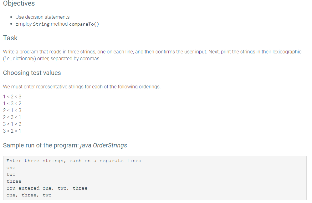 Solved Objectives • Use decision statements • Employ String | Chegg.com