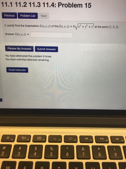 Solved 11.1 11.2 11.3 11.4: Problem 15 PreviousProblem List | Chegg.com