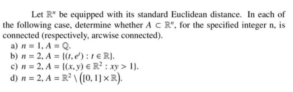 Solved Let Rn be equipped with its standard Euclidean | Chegg.com
