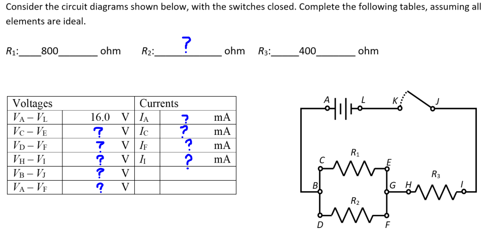 Solved ---R2 = 1200 ohms--- Solve for all voltages | Chegg.com