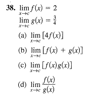 Solved evaluate the limits.limx→cf(x)=2 limx→cg(x)=43 (a) | Chegg.com
