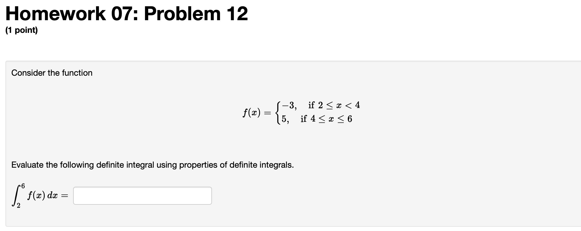 Solved Homework 07: Problem 12 (1 point) Consider the | Chegg.com