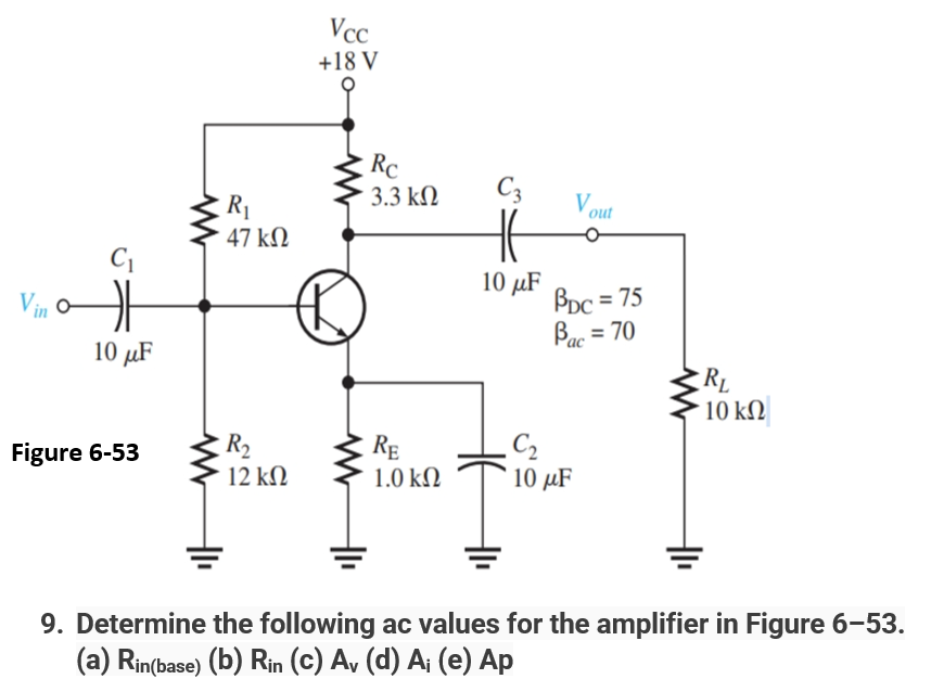 Solved 15. ﻿Determine the following dc values for the | Chegg.com