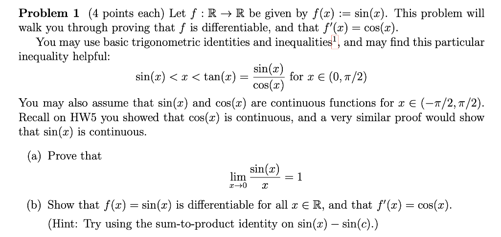Solved Problem 1 (4 points each) Let f:R→R be given by | Chegg.com Solved Problem 1 (4 points each) Let f:R→R be given by | Chegg.com