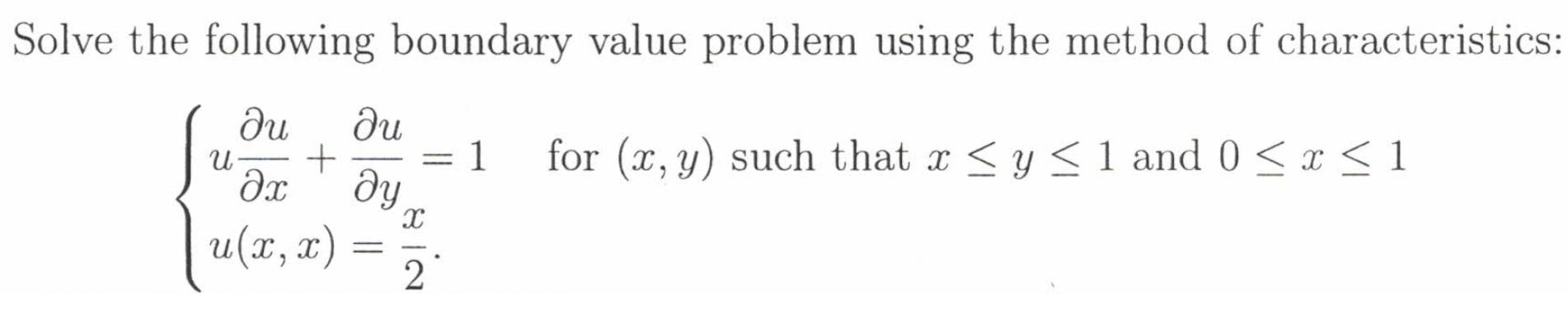Solved Solve the following boundary value problem using the | Chegg.com