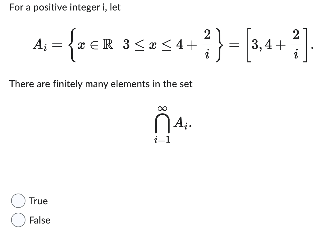 Solved For a positive integer i, let | Chegg.com