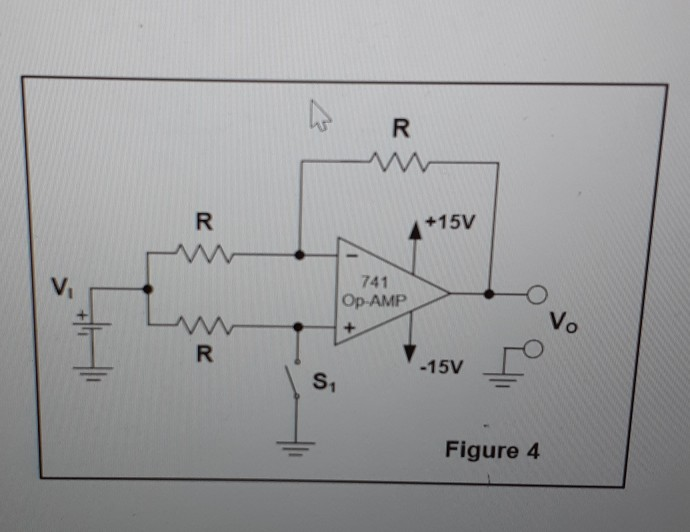 Solved +15V 741 Op-AMP -15V Figure 4 iv. For the For the | Chegg.com