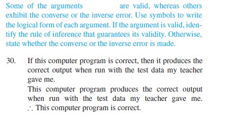 Solved Some of the arguments exhibit the converse or the | Chegg.com