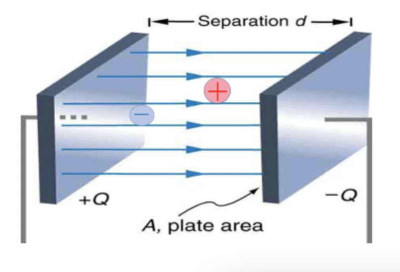 Solved -Separation -- + A plate area V battery) Separation | Chegg.com