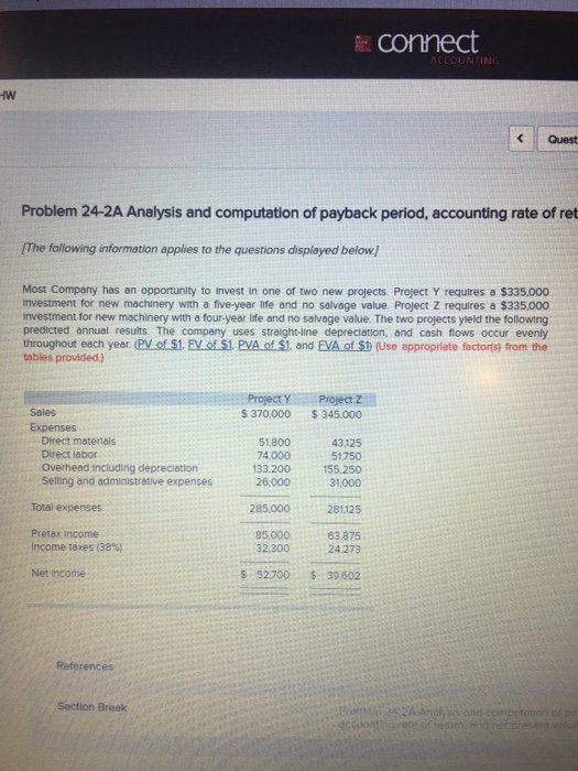 Solved ACCOU Quest Problem 24-2A Analysis and computation of | Chegg.com