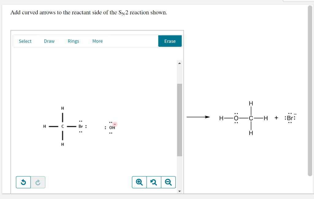Solved Add curved arrows to the reactant side of the Sn2 | Chegg.com