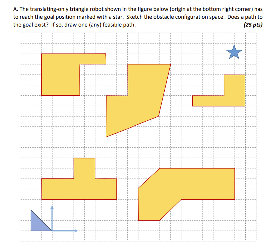 Solved A. The translating-only triangle robot shown in the | Chegg.com