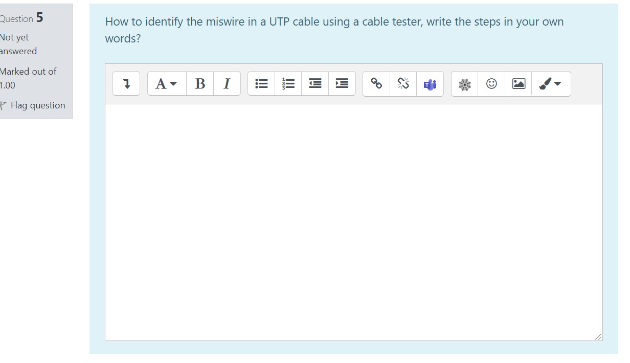 Solved Question 5 How to identify the miswire in a UTP cable | Chegg.com