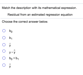 Solved Match the description with its mathematical | Chegg.com