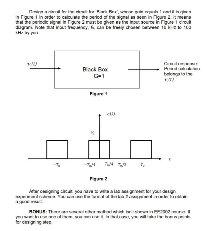 Design a circuit for the circuit for Black Box', | Chegg.com