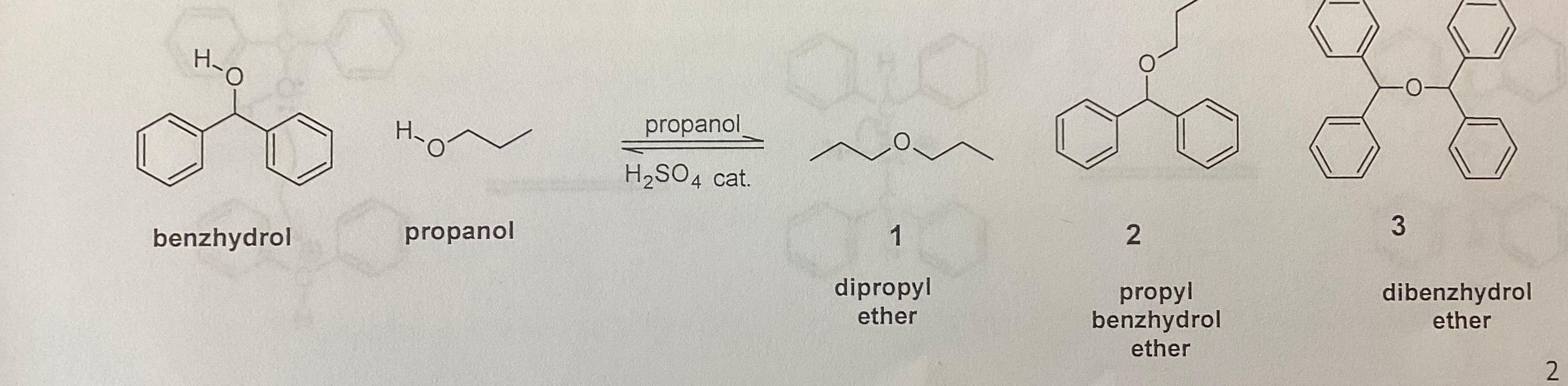 Solved Explain why propyl benzhydrol (#2) is produced from | Chegg.com