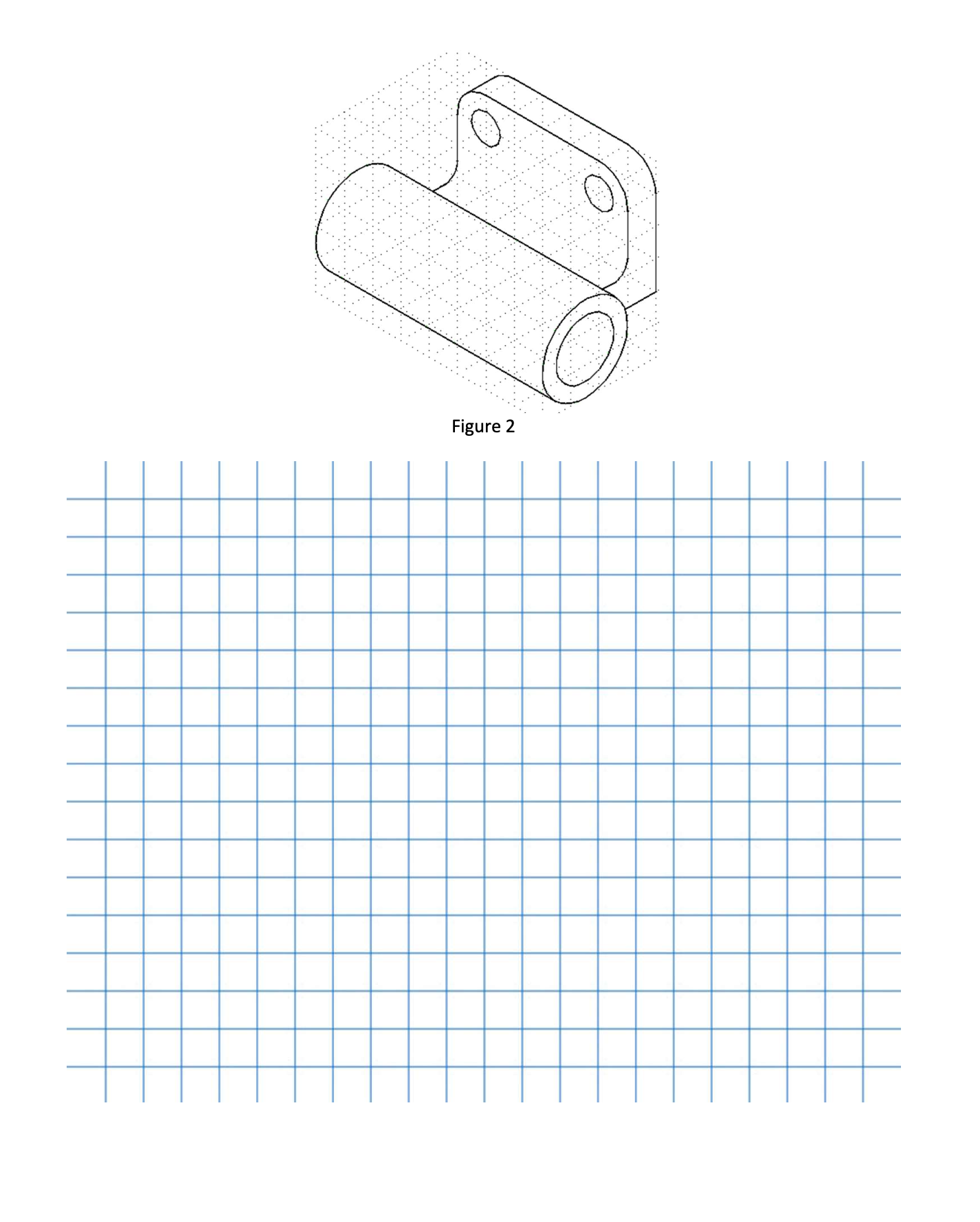Draw the three orthogonal views of the object in | Chegg.com