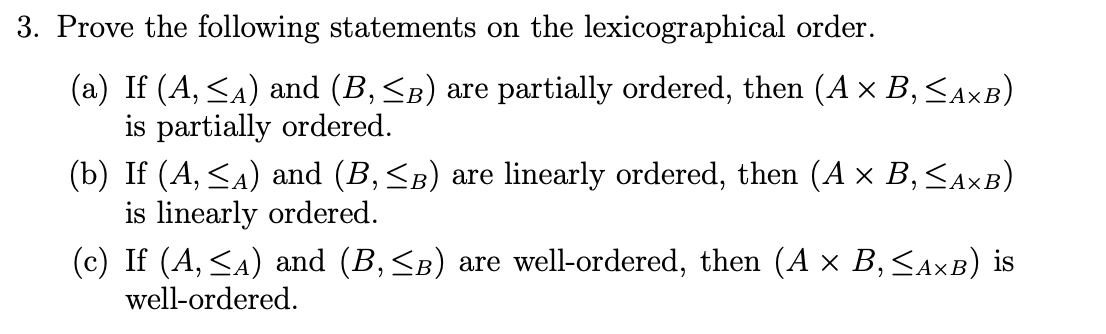 Solved Х 3. Prove the following statements on the | Chegg.com