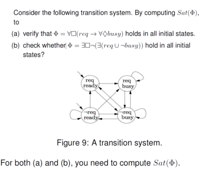 Consider the following transition system. By | Chegg.com