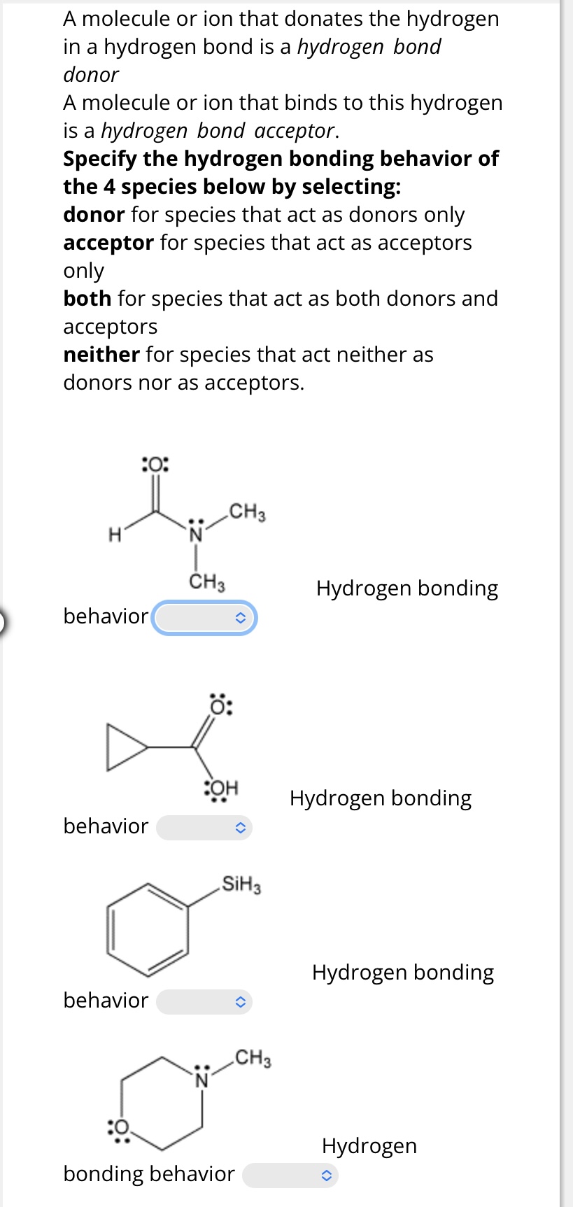 Solved A molecule or ion that donates the hydrogenin a | Chegg.com
