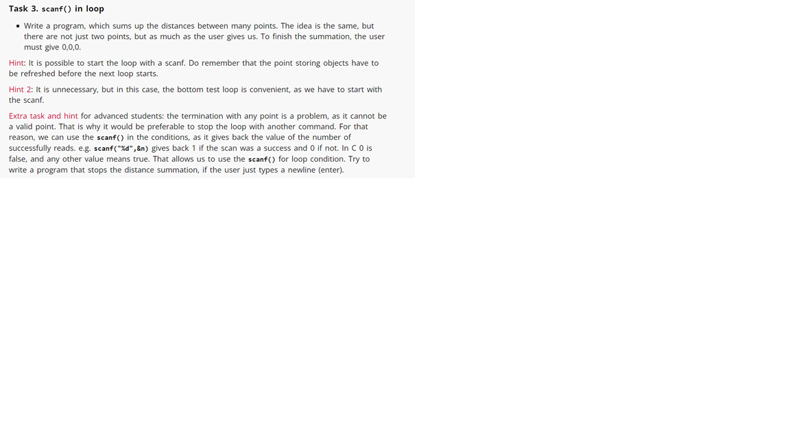 Solved Task 3 Scanf In Loop • Write A Program Which Sums
