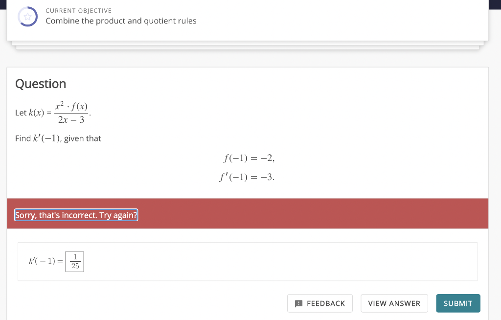 Solved CURRENT OBJECTIVE Combine the product and quotient | Chegg.com