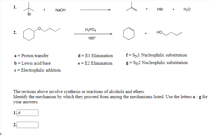 Solved NaOH HBr H2O Br H3PO4 2. HO 165 a = Proton transfer b | Chegg.com